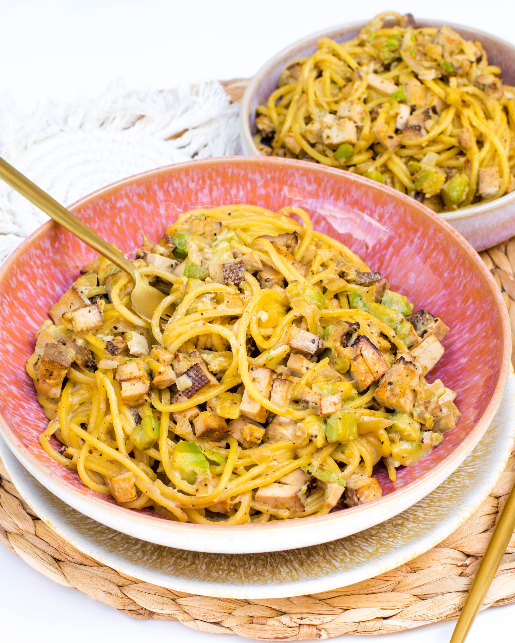 Spannende Vegane Spaghetti Carbonara Ebenbild